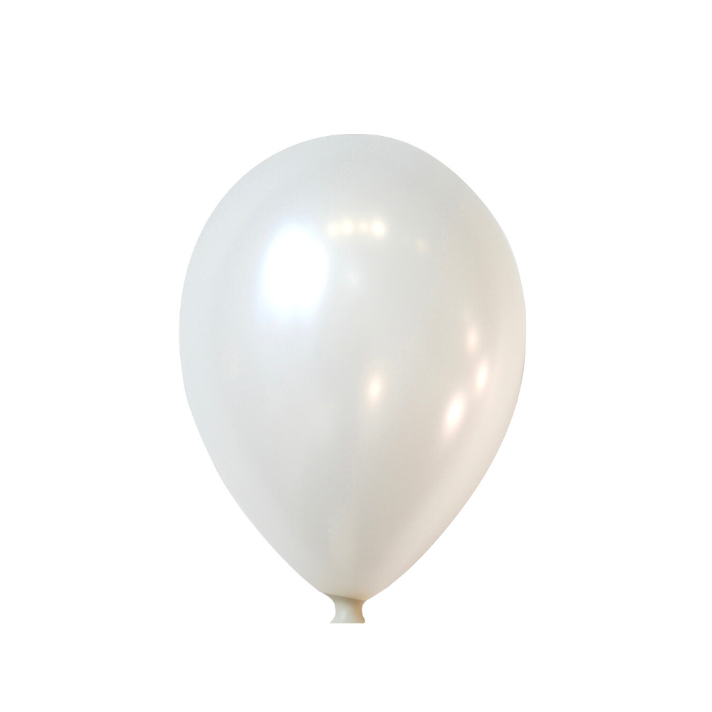 11" Pearl White Latex Balloons by Gayla — Balloons and Weights
