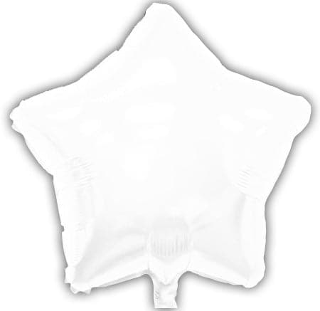 18 Inch White Star Balloons | 50 pc — Balloons and Weights